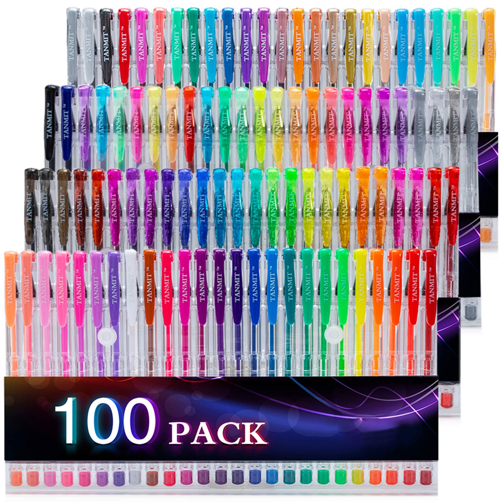 Tanmit 100 Coloring Gel Pens Set For Adults Coloring Books Gel Colored Tanmit 100 Coloring Gel Pens Set For Adults Coloring Books Gel Colored