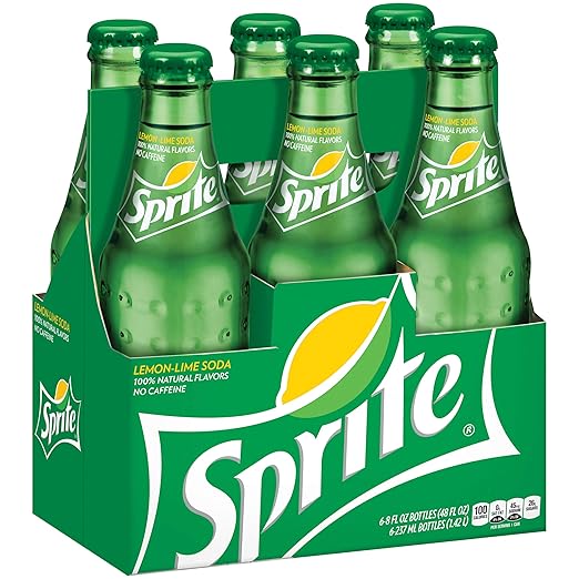Amazon.com : Sprite Lemon Lime Soda Soft Drinks, 8 fl oz, 6 Pack ...
