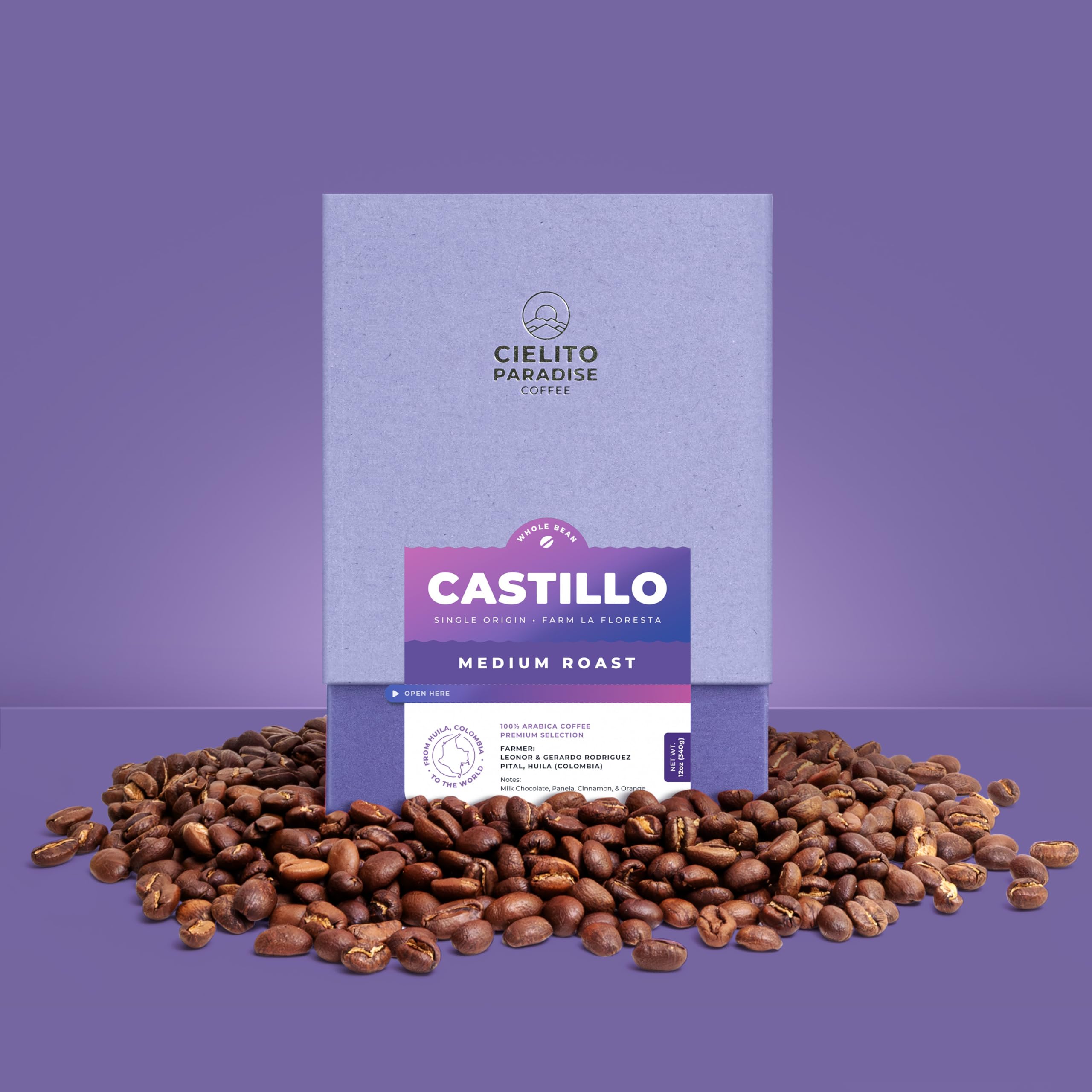 Mua Castillo, Medium Roast Cielito Paradise Coffee Whole Bean Huila ...
