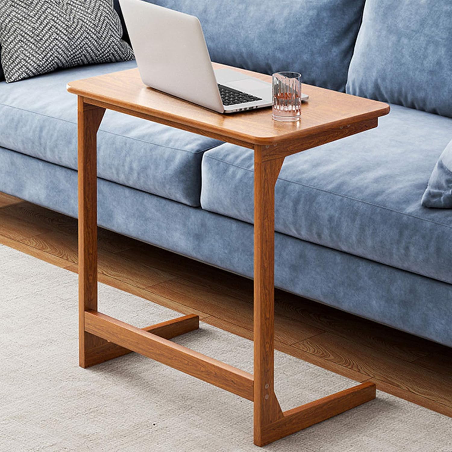 ZQ&QY Solid Wood Movable Side Table,Practical Simple Sofa Table,L Type ...