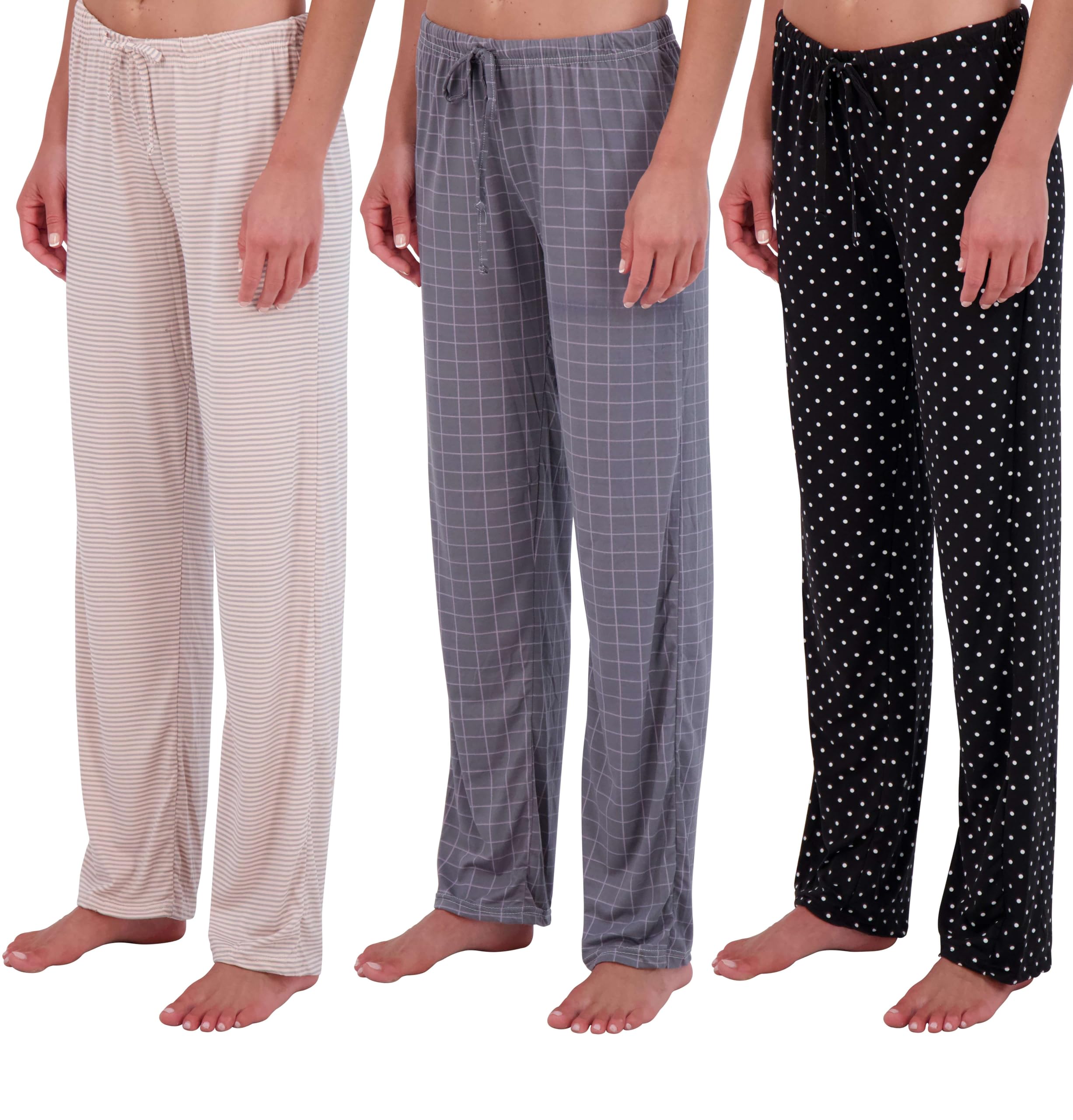 Real Essentials 3 Pack Plus Size Just My Pajama Pants Women Cotton ...