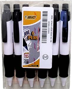 BIC XXL WIDE BODY FAT PEN - PACK OF 6. Excellent for Arthritis Hands or ...