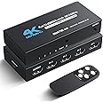 Amazon.com: NEWCARE HDMI Switch 4 in 1 Out 4K@60Hz, 4x1 HDMI Splitter Switcher with IR Remote, 4 ...