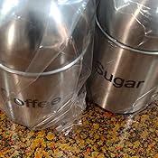 Buy Amazon Brand - Solimo Stainless Steel Container set for Tea, Coffee ...