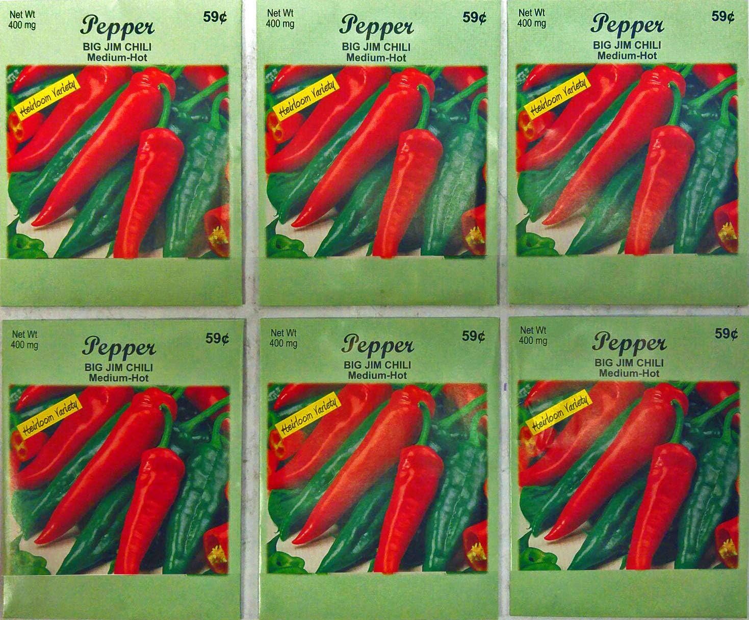 Amazon.com : Black Duck Brand Set of 6 Big Jim Chili Pepper Vegetable ...