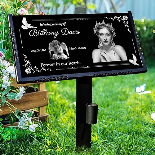 Personalized Headstone with Photo, Memorial Stone, Headstones for ...