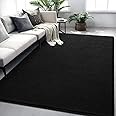 Amazon.com: FALARK Rugs for Bedroom Living Room, 4x6 ft Black Area Rug ...