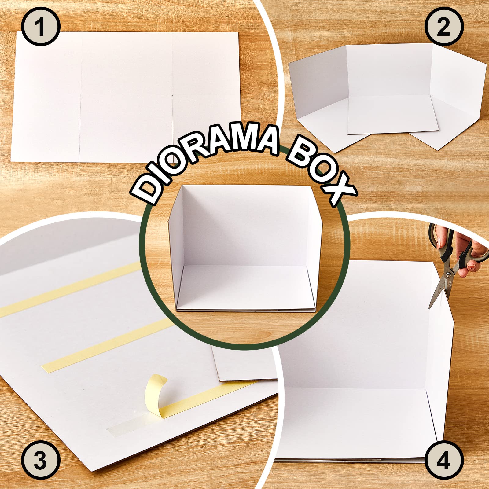 10 Pcs Diorama Kit Diorama Box Cardboard Diorama Project With Double ...