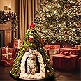 Amazon.com : Christmas Tree Cat House, DIY Felt Christmas Tree Cat Bed ...