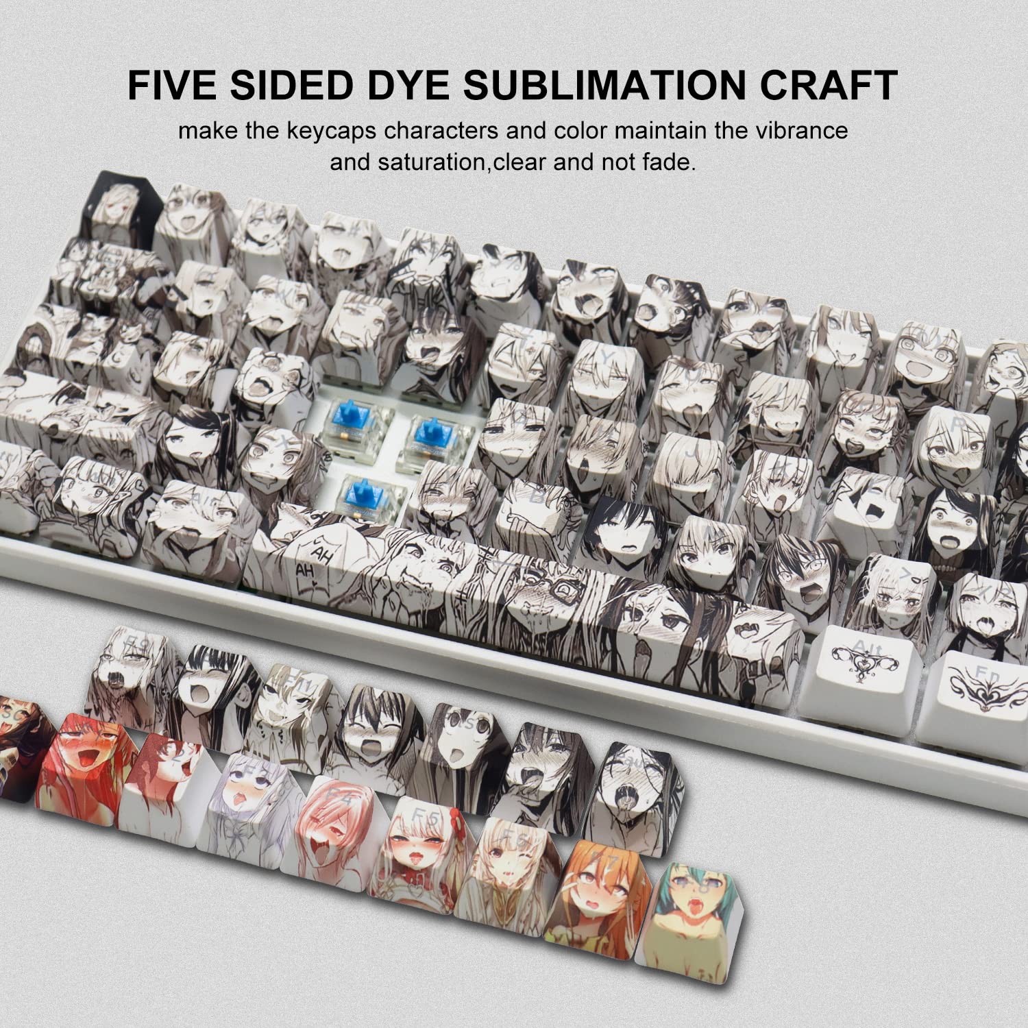 Mua PBT Anime Keycaps 108 Keys, XVX Japanese Custom Backlit Keycaps ...
