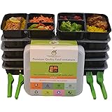 Amazon.com: 10 Pack - SimpleHouseware 3 Compartment Food Grade Meal ...