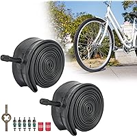 2-Pack 26" Bike Tubes 26 x 1.50/1.75 AV32mm Valve 26" Bicycle Tubes Replacement for 26x1.50 26x1 ...