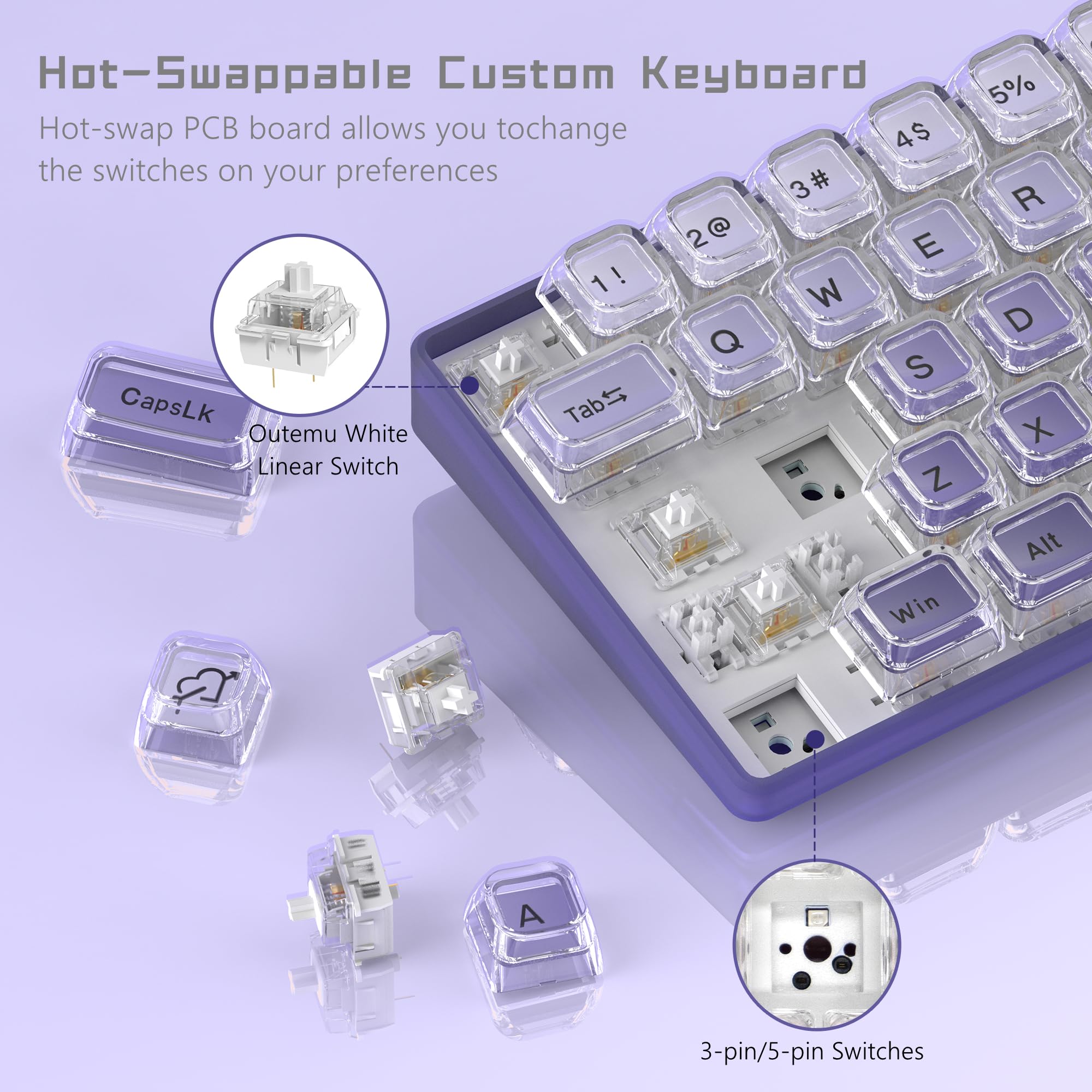 Mua W-K68 60% Keyboard Gaming - Wired Mechanical Keyboard, Hot ...