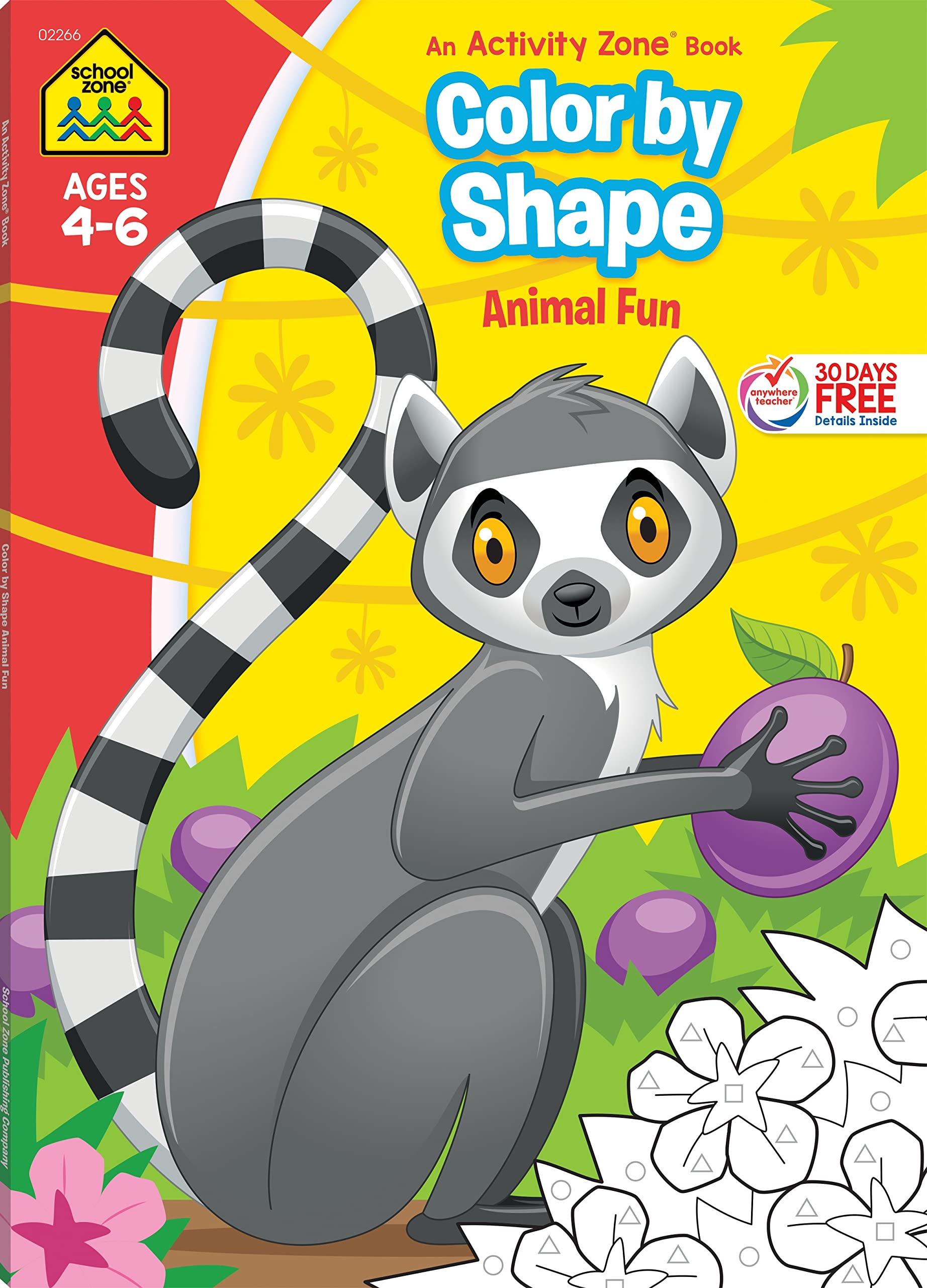 Mua School Zone - Color By Shape Animal Fun Workbook - 64 Pages, Ages 4 ...