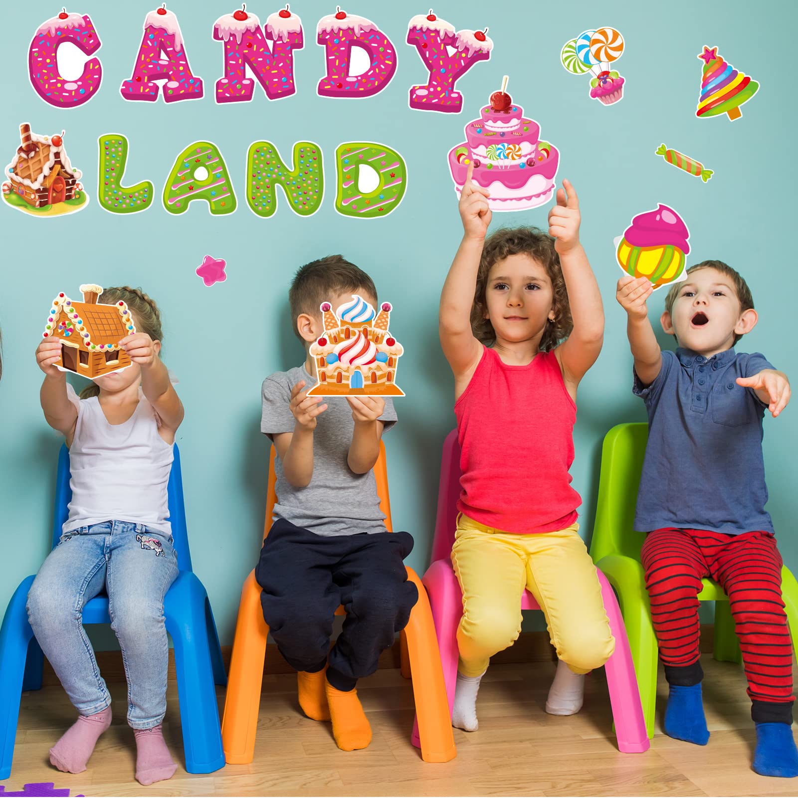 Mua Candyland Cutouts Candy Classroom Bulletin Board Decorations Candy ...