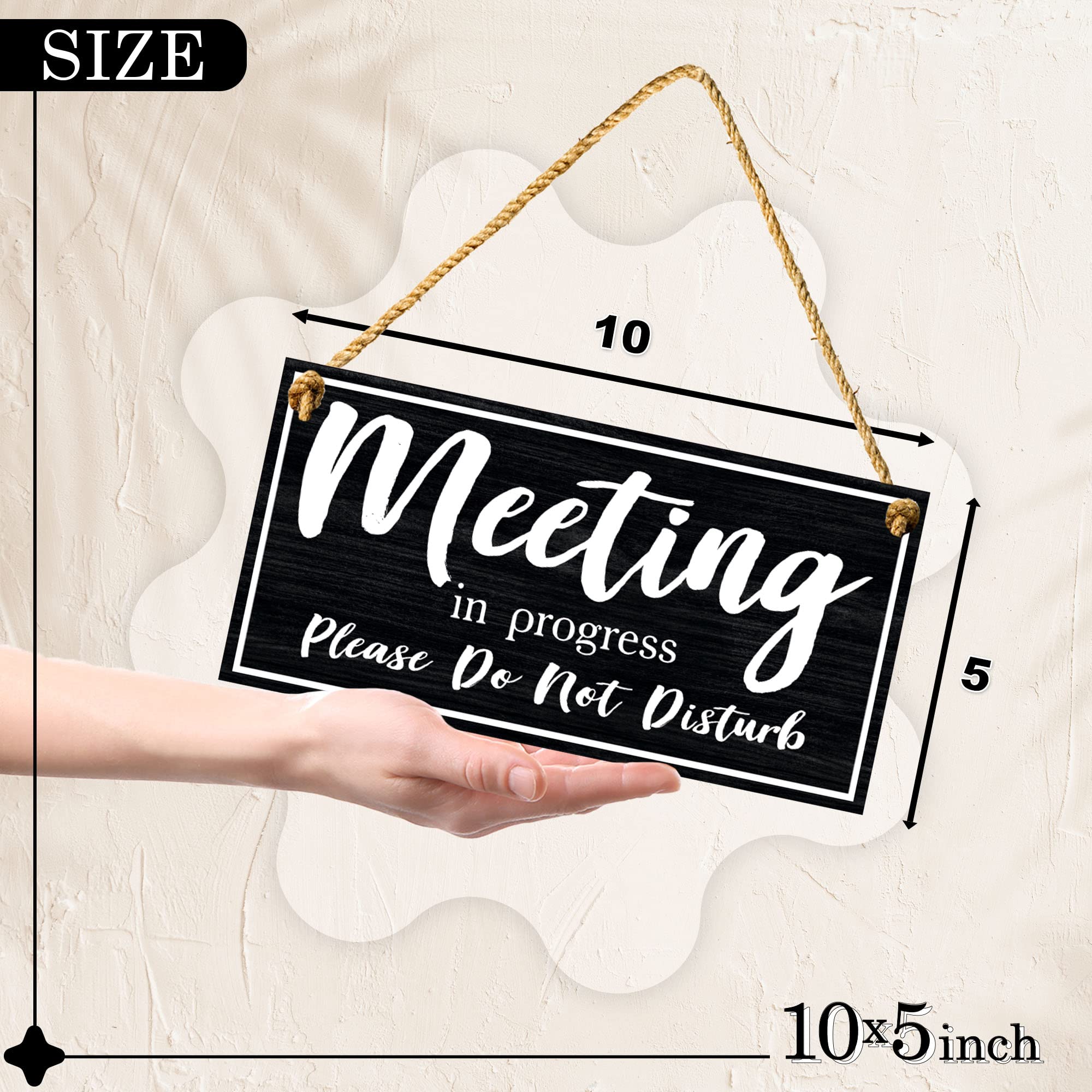 Mua Meeting in Progress Door Sign, 10x5 Dibond Do Not Disturb, Hanging ...