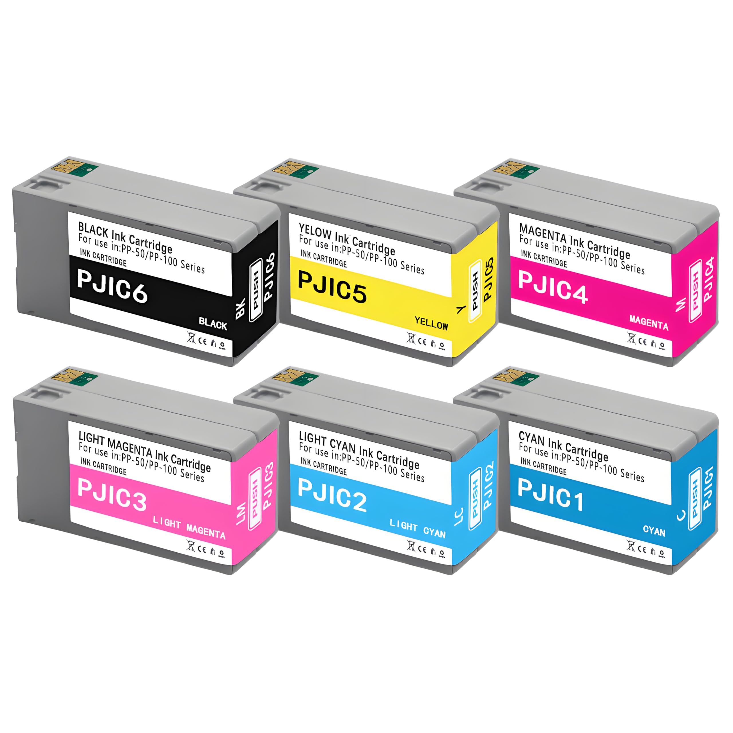 KSUMEI PP50 PP100 Ink Cartridges Set PJIC1 PJIC2 PJIC3 PJIC4 PJIC5 ...