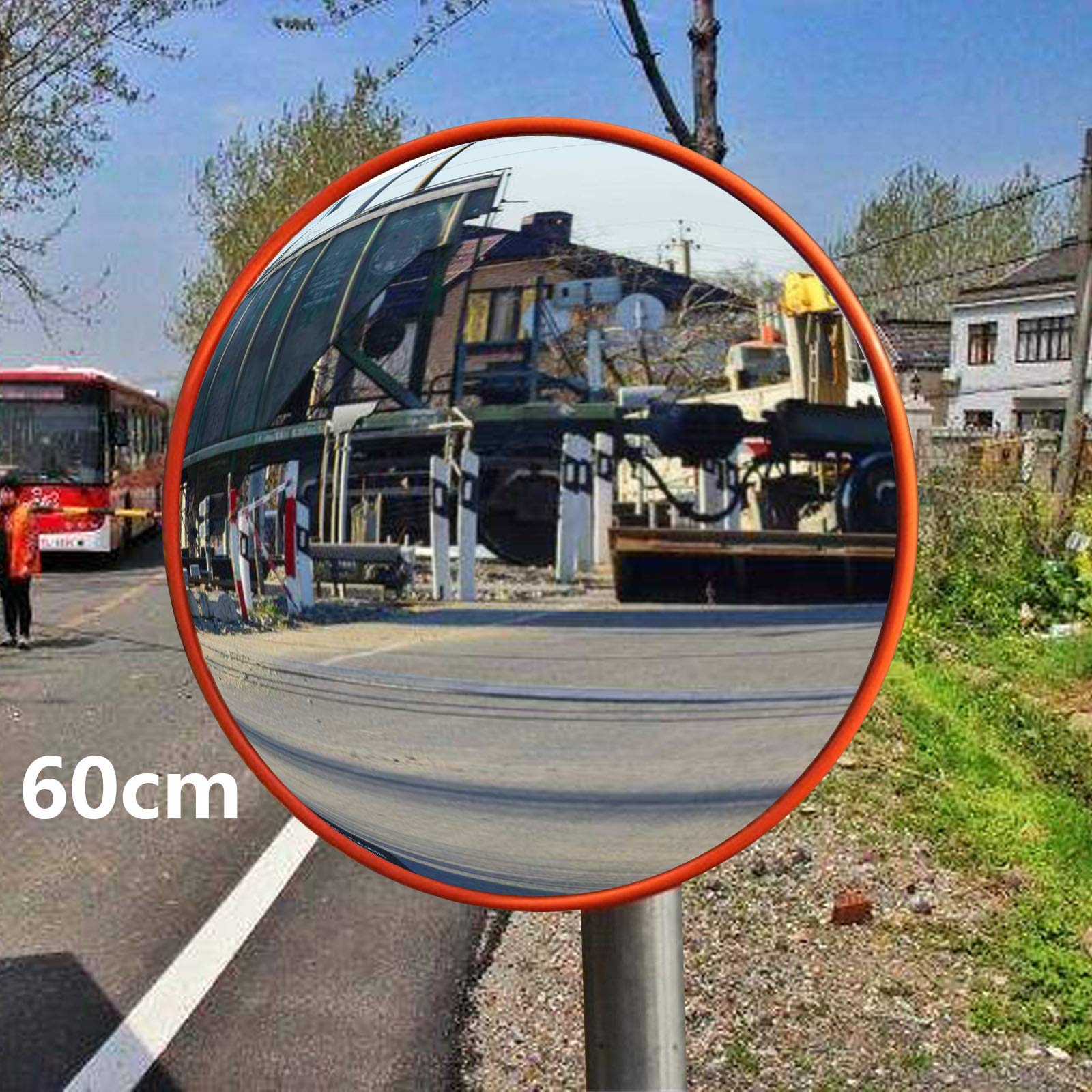 60cm/24'' Wide Angle Security Curved Convex Road Mirror Traffic ...