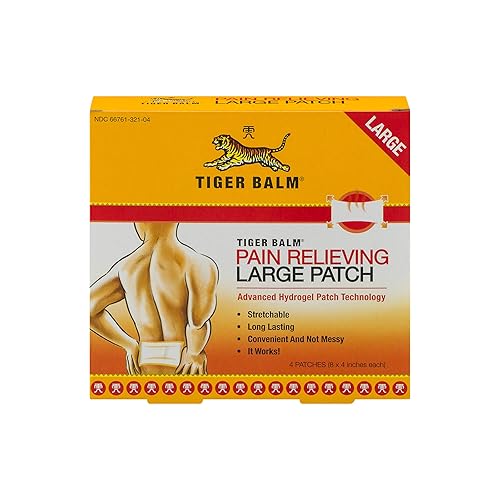 Tiger Balm Pain Relieving Large Patch, 4" x 8", 4/pack – Pain Relieving ...