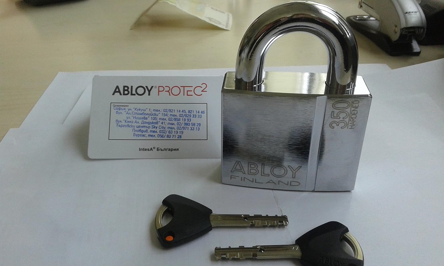 ABLOY PL350/25 T PROTEC2 High Security Padlock With 2 Keys And ID Card ...