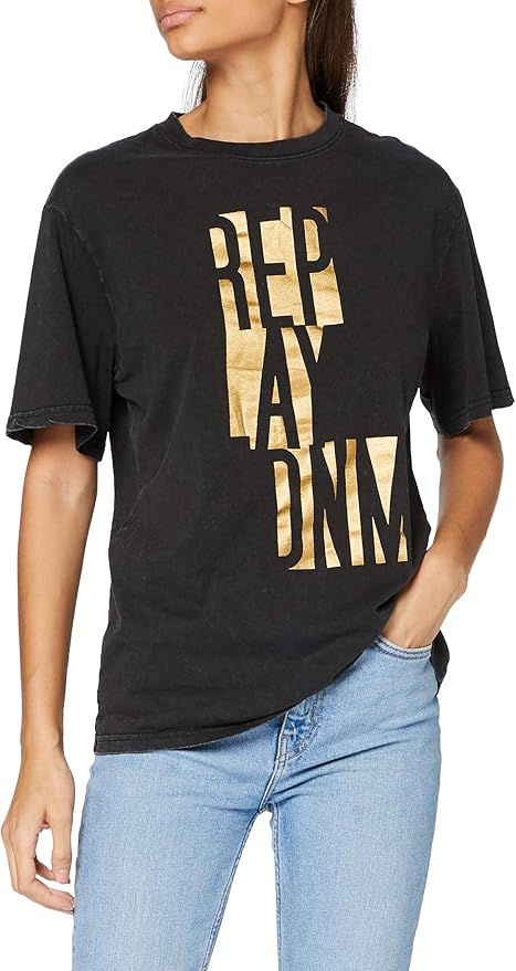 Replay Women's T-Shirt: Amazon.co.uk: Clothing