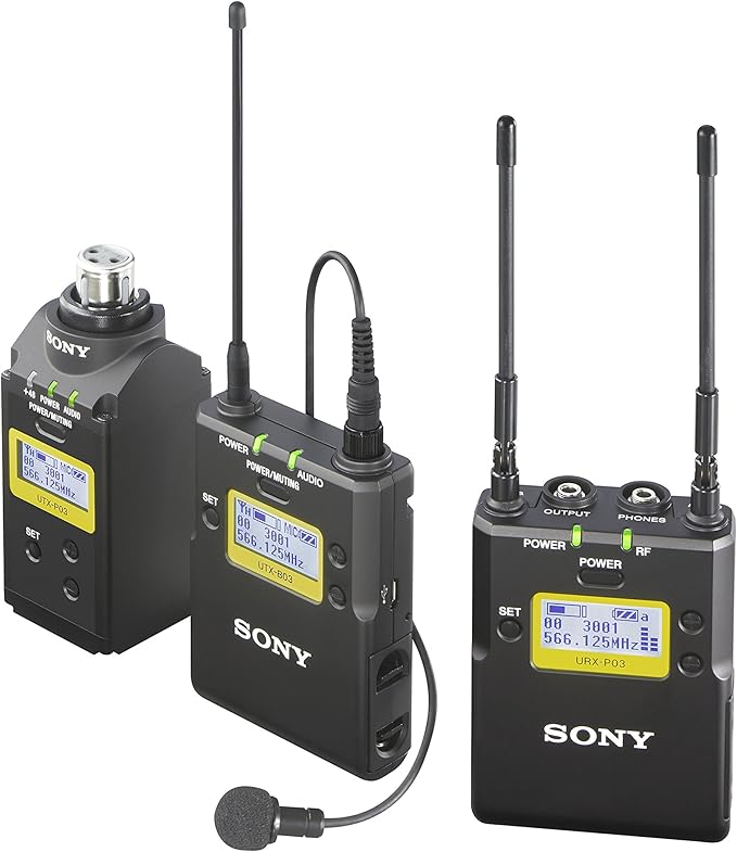 Sony UWPD16/14 Lavalier Micrófono, Bodypack TX, Plug-On TX y Portable ...