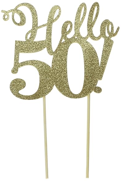 All About Details Gold Hello 50! Cake Topper Review
