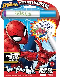 Amazon.com: Disney Marvel Spider-Man 20-Page Imagine Ink Magic Ink ...
