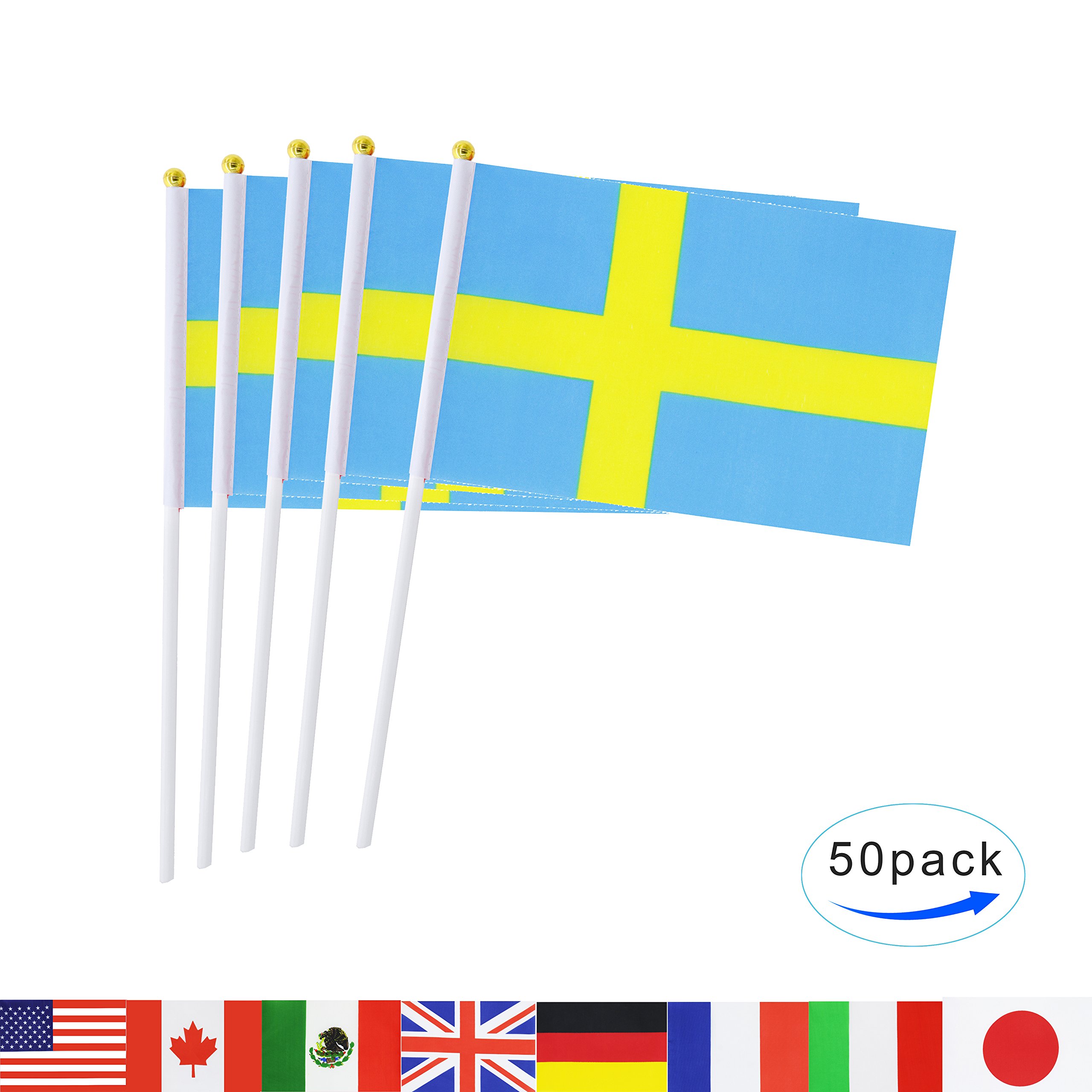 Amazon.com: 40 Tattoos: Sweden Flag, Swedish Party Favors: Health ...