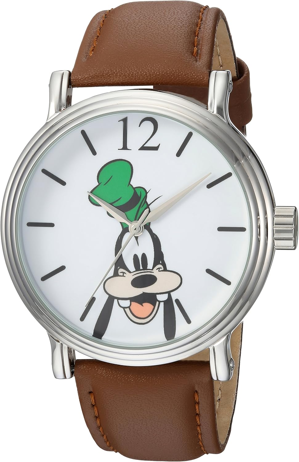 Disney Men's 'Goofy' Quartz Metal Casual Watch, Color:Brown (Model ...