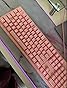 Amazon.com: Basaltech Pink Keyboard with 7-Color LED Backlit, 104 Keys ...
