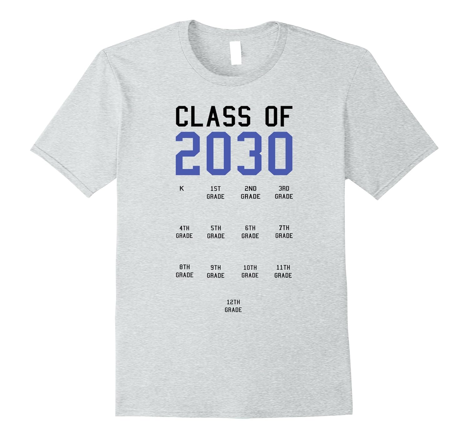 Class of 2030 Graduation T-shirt with Space for Handprints-CL – Colamaga