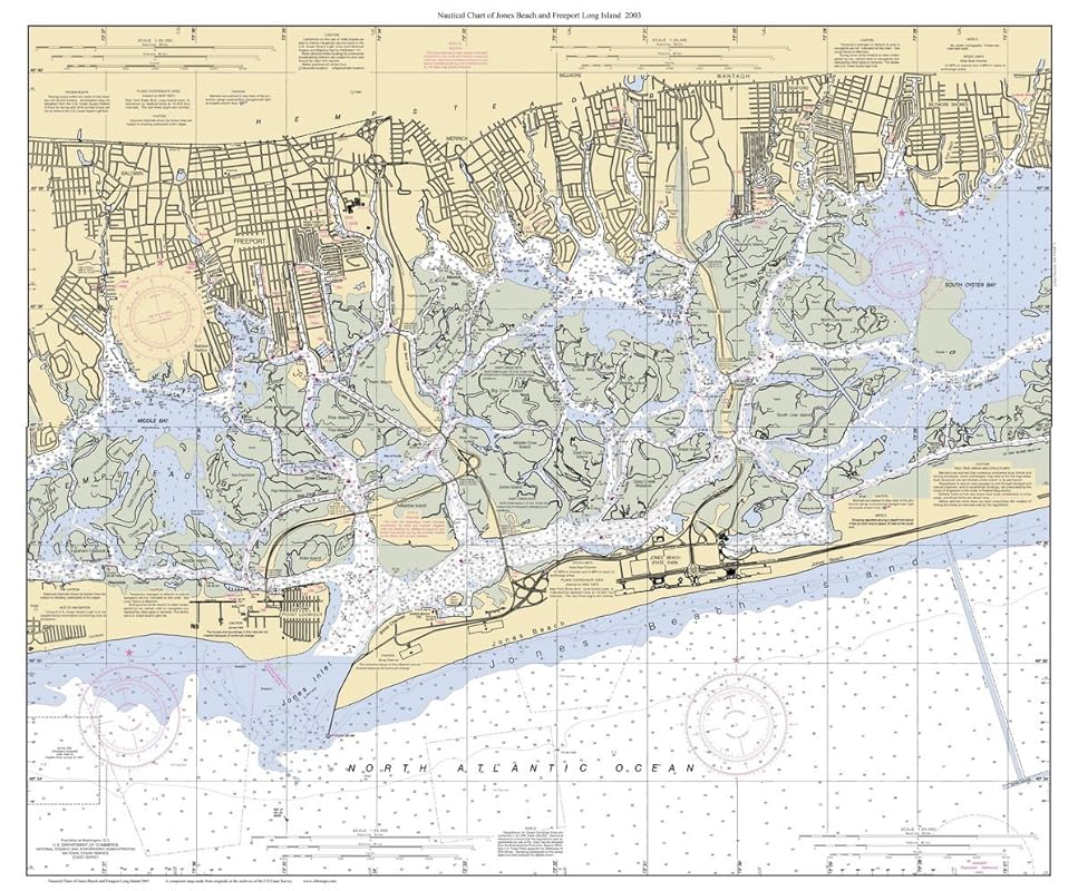 Amazon.com: Jones Beach - Freeport 2003 Nautical Chart - Long Island ...