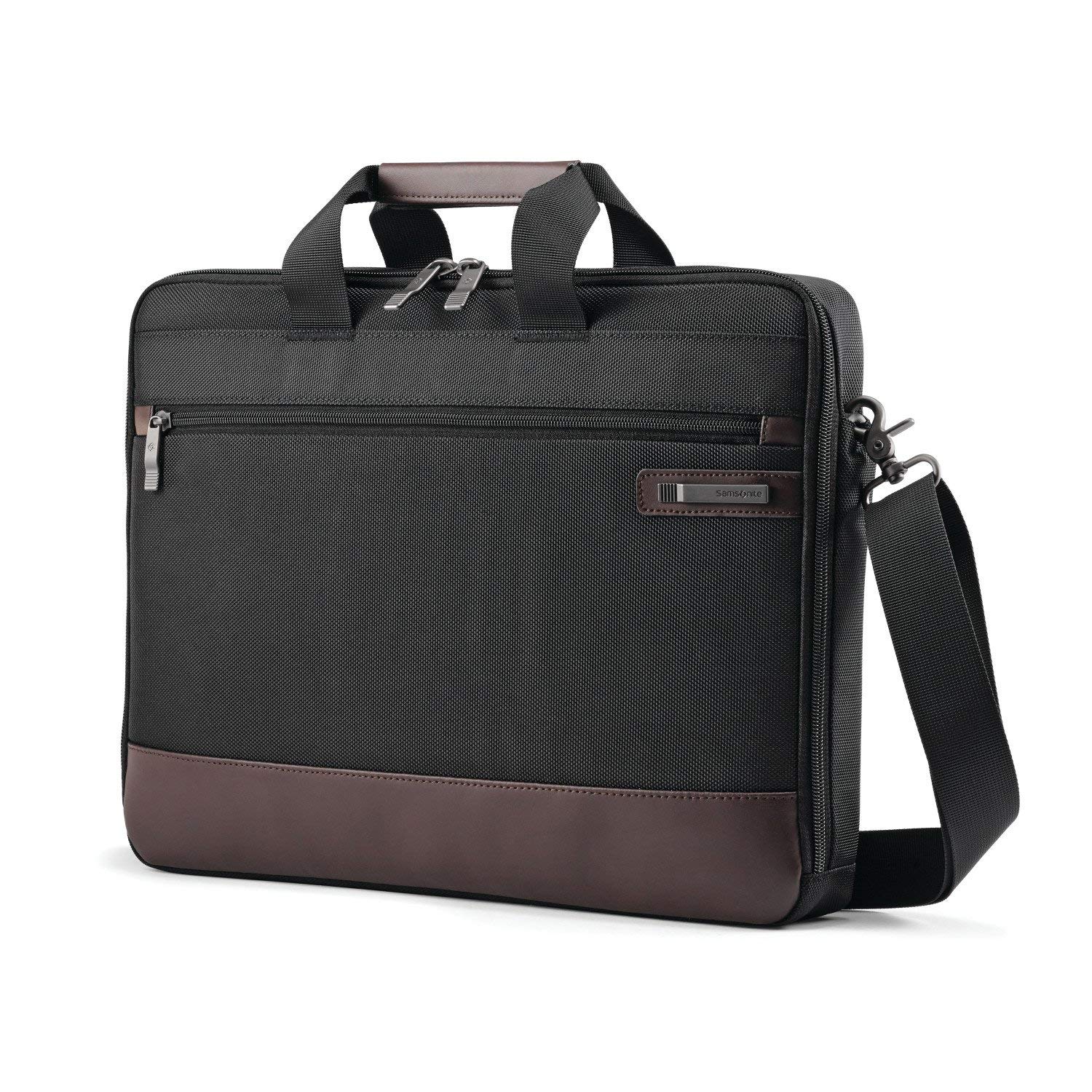 Mua Samsonite Kombi Slim Briefcase, Black/Brown, One Size trên Amazon ...