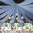 Amazon.com: 6 Panels Dusty Blue Ceiling Drapes for Wedding Ceiling ...