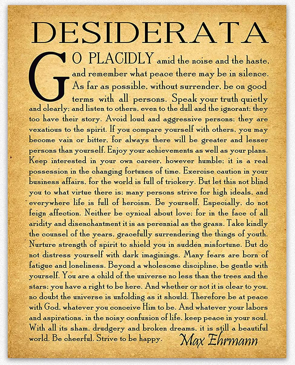 Mua Desiderata Poem Desiderata Print Desiderata Poster Poetry Wall Art ...