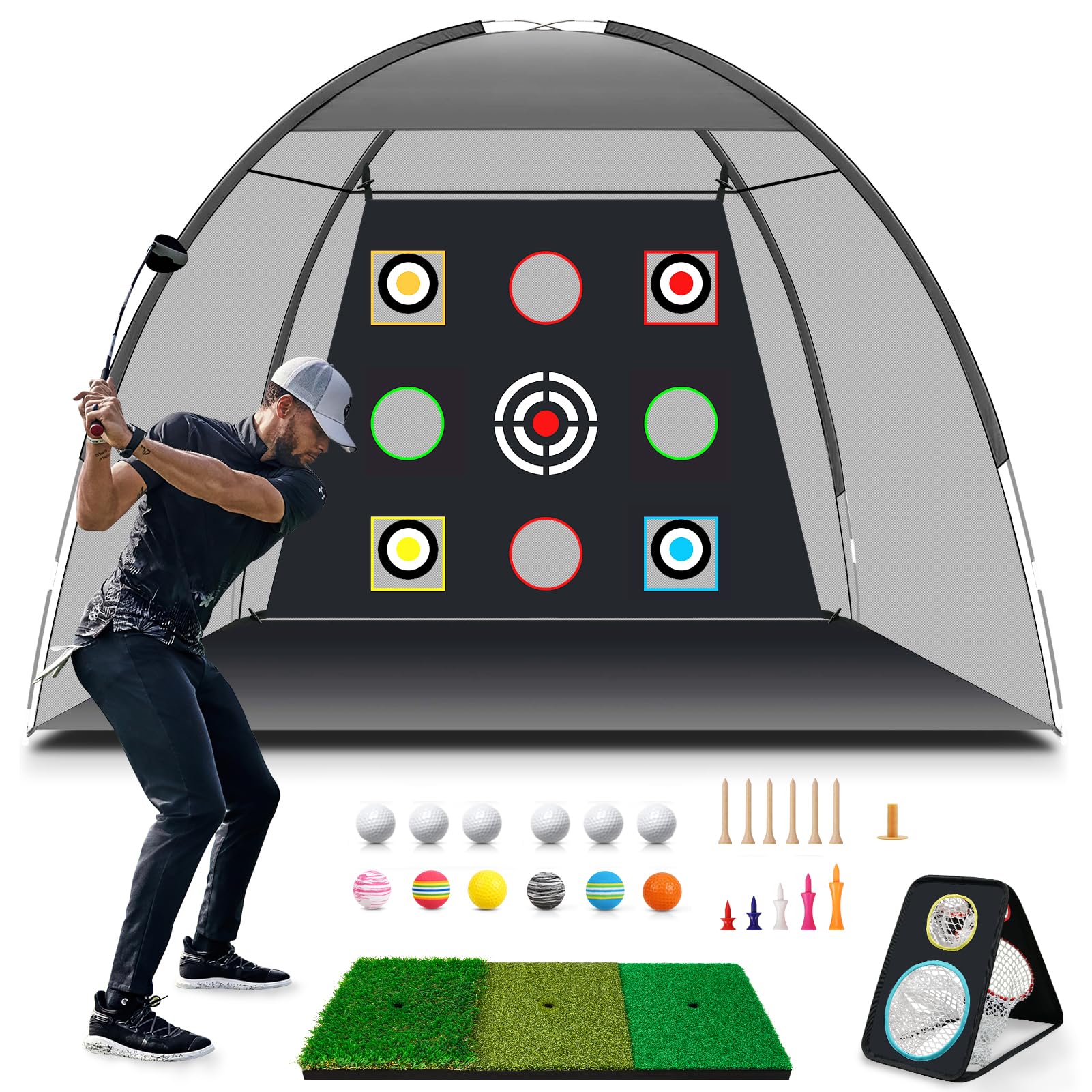 Golf Net, 10x7ft Golf Nets for Backyard Driving Real Golf Balls, Golf ...