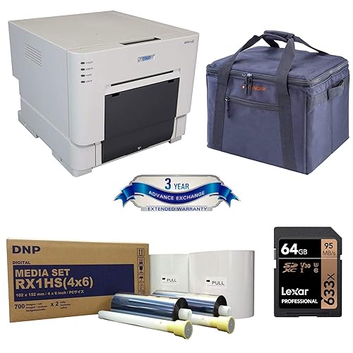DNP DS-RX1HS Compact Event Photo Booth Portrait Dye-Sublimation Printer ...