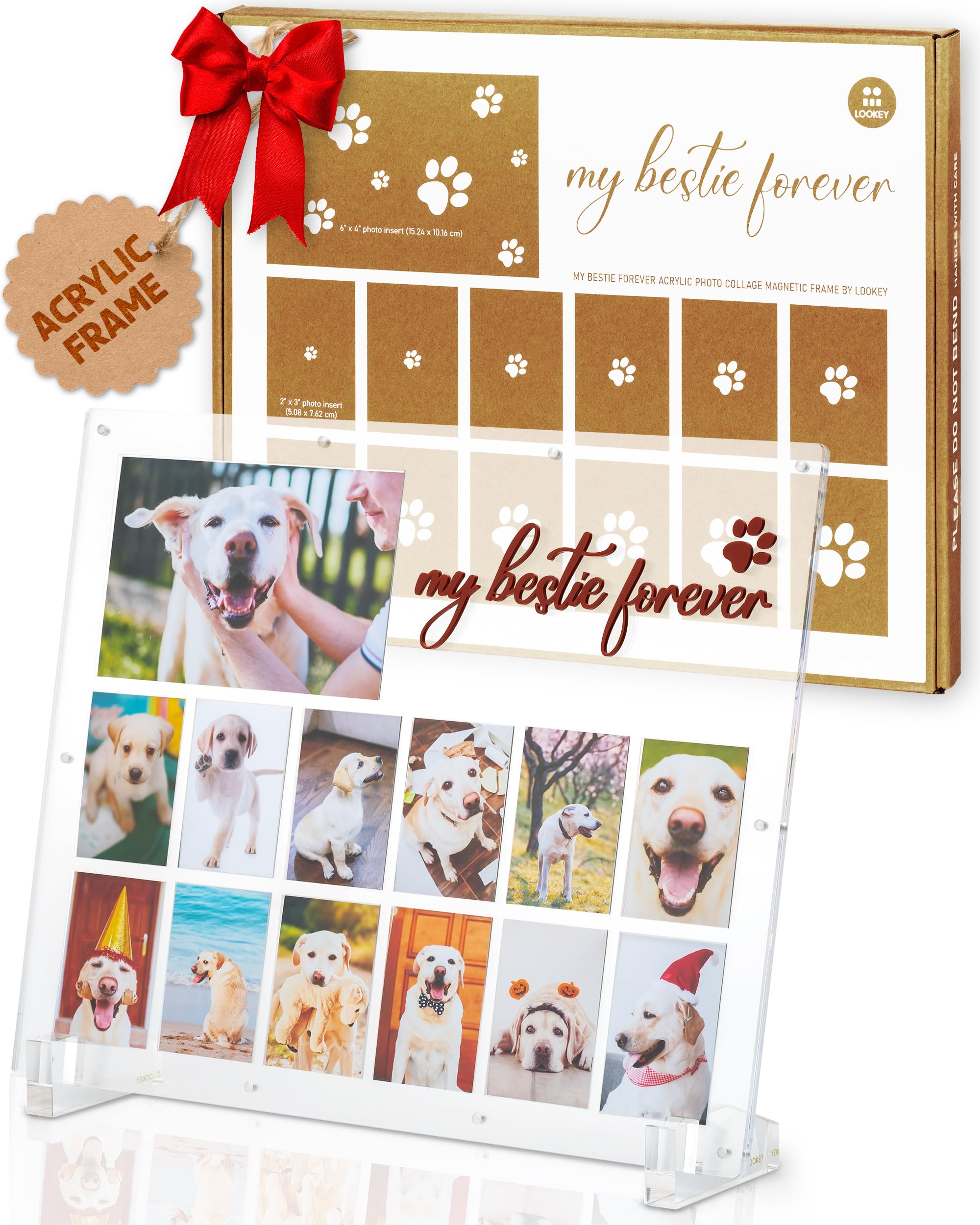 LOOKEY Acrylic Dog Picture Frame, Pet Keepsake Frame, Pet Memorial Gift ...