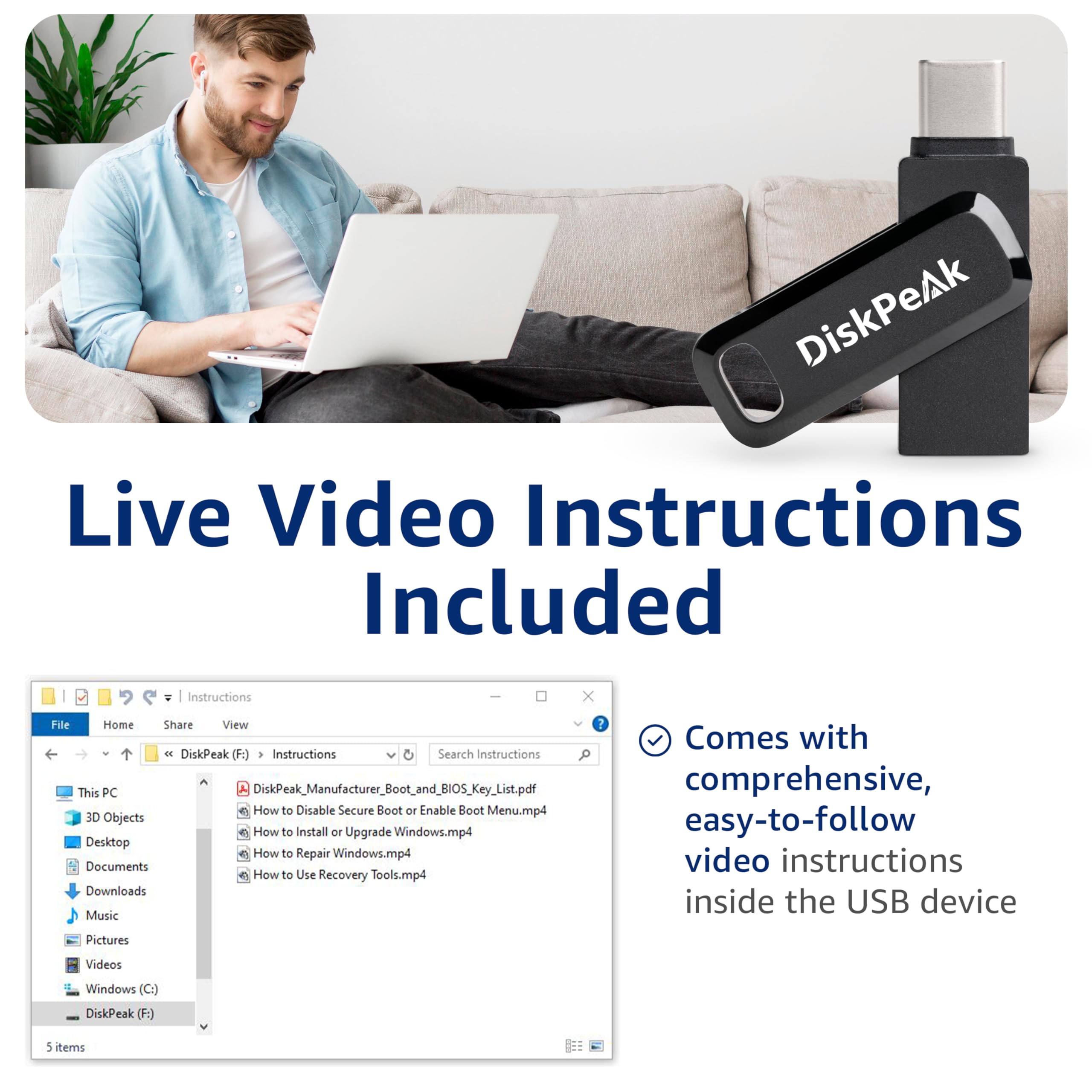 Mua Windows 11 USB Installer & Window 10 Home Bootable Flash Drive ...