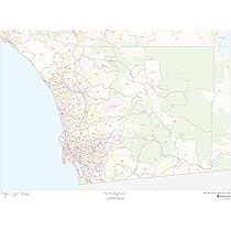 San Diego County Zip Codes San Diego County, California ZIP Codes Map
