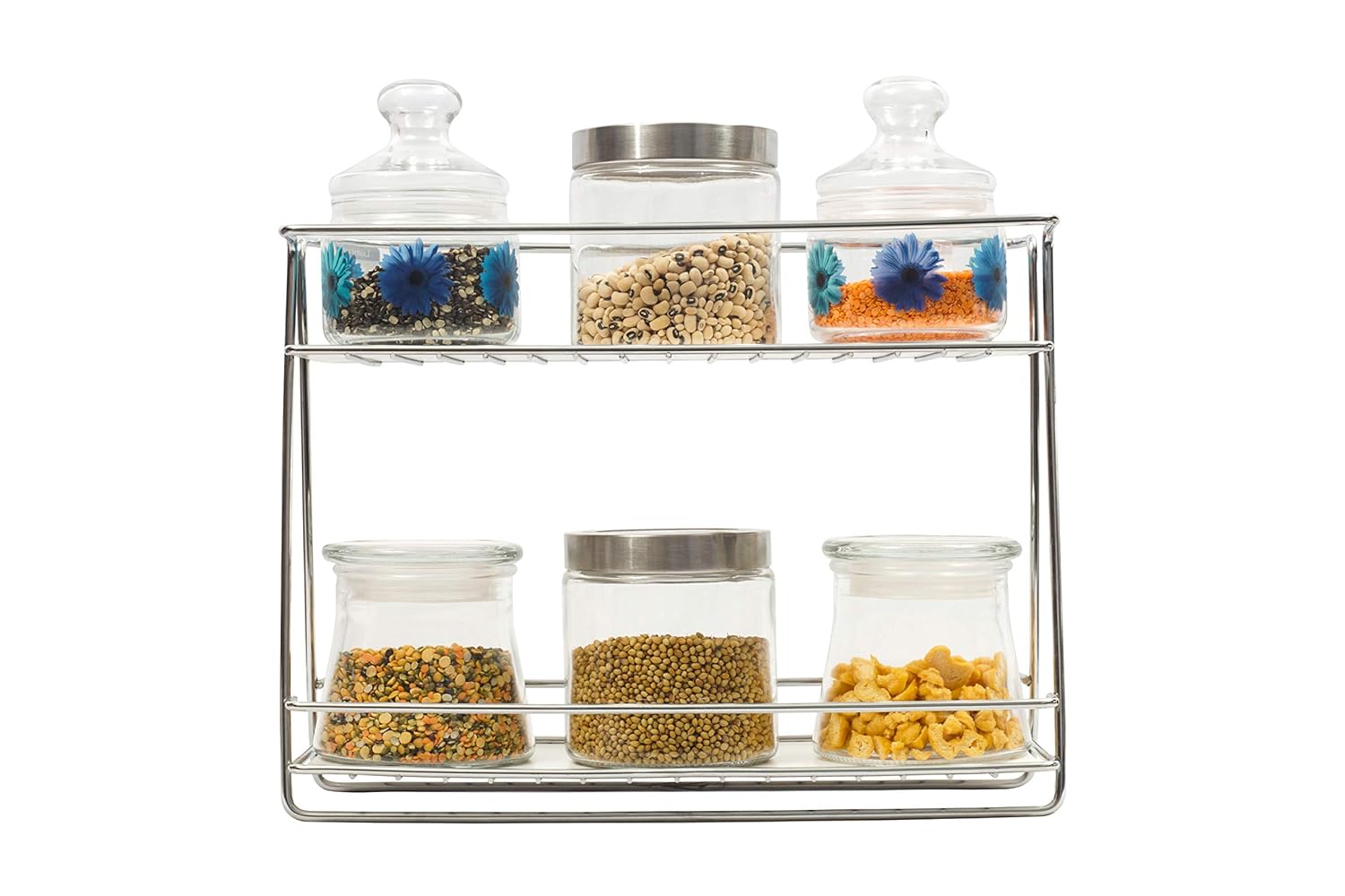 Buy LivingBasics Kitchen Spice Container Rack Organizer For Platform ...