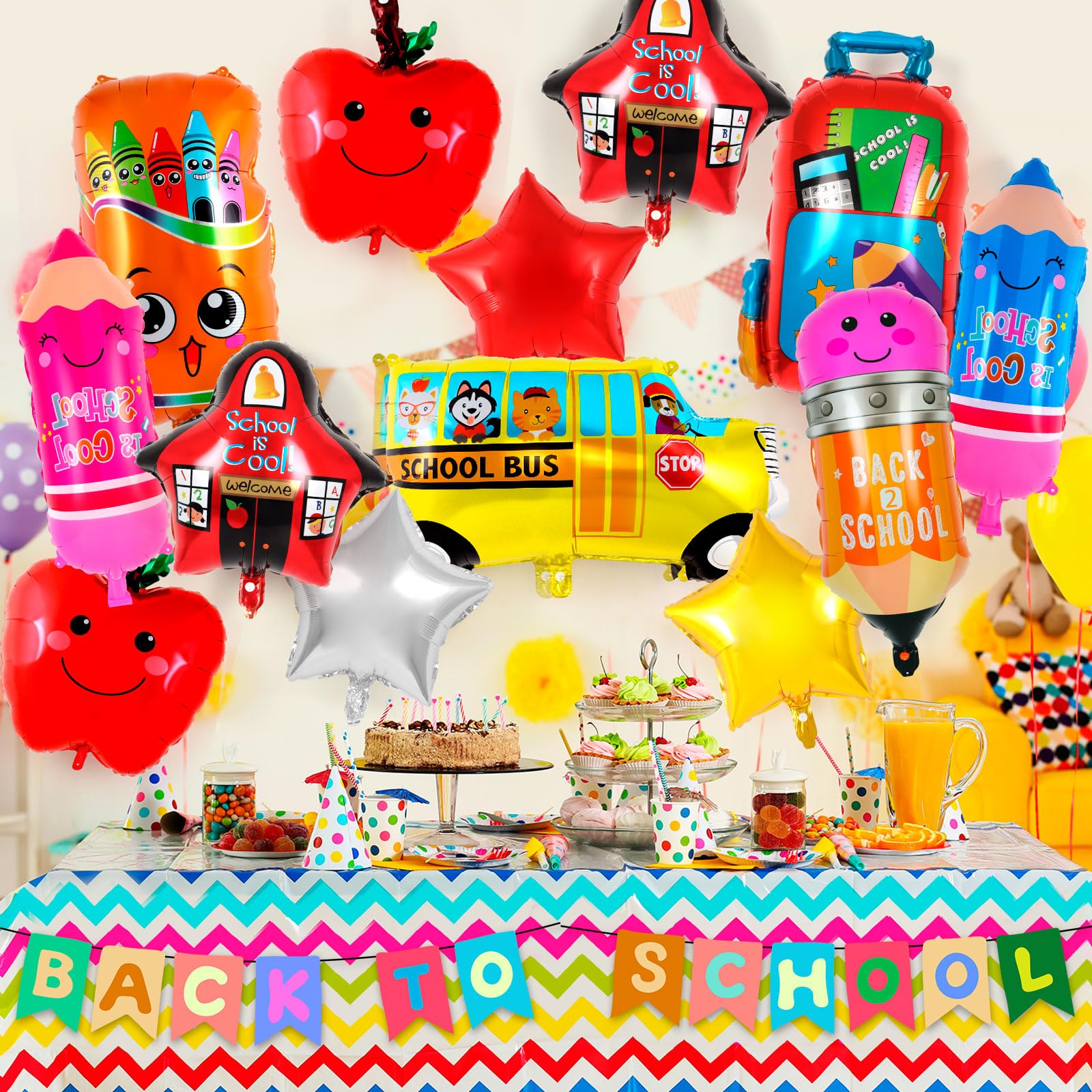 Mua 21 Pcs Large Back to School Balloons,Colorful Pencil Crayon ...