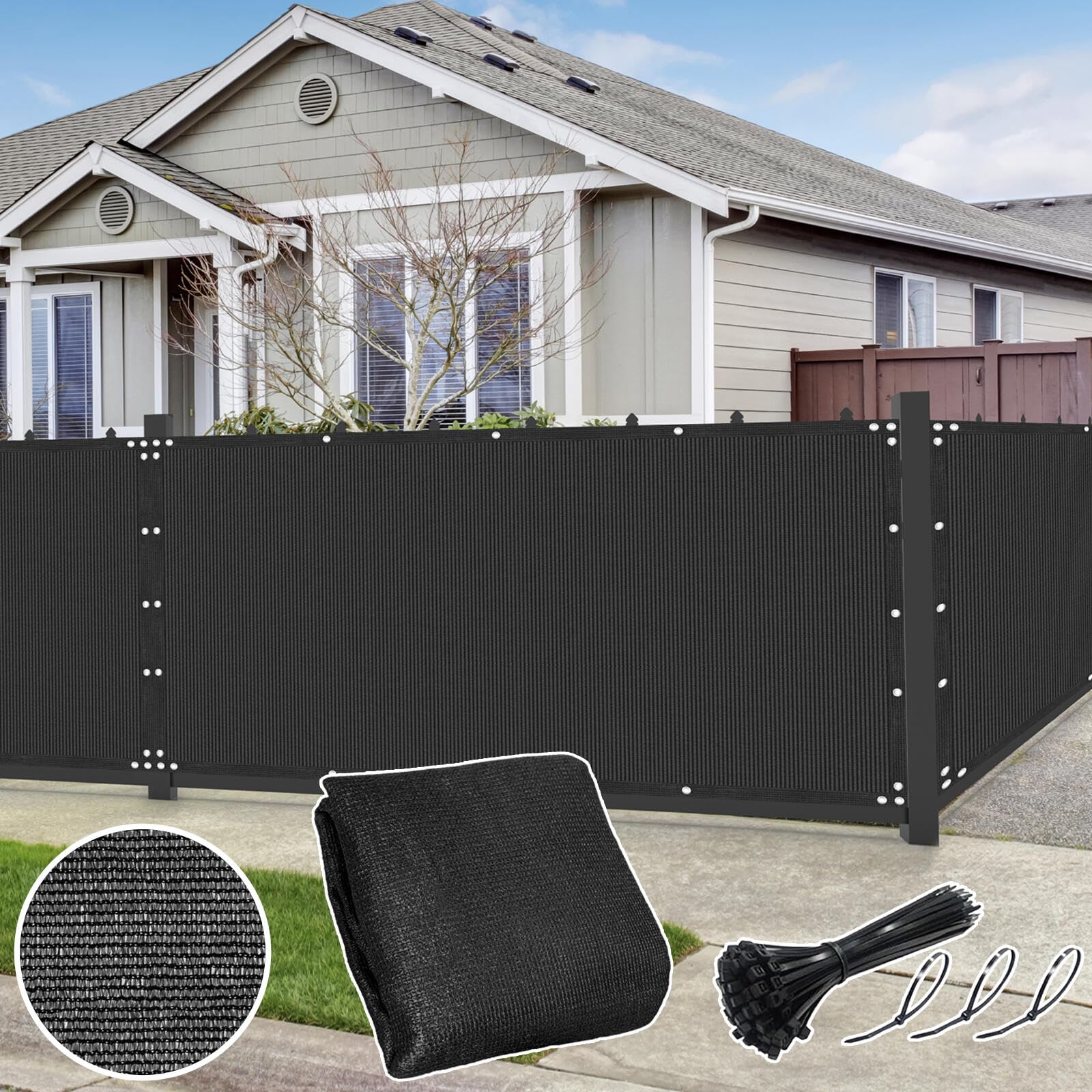 Dellna Fence Covering Outdoor Privacy Screen 4ft for Fence – Fence ...
