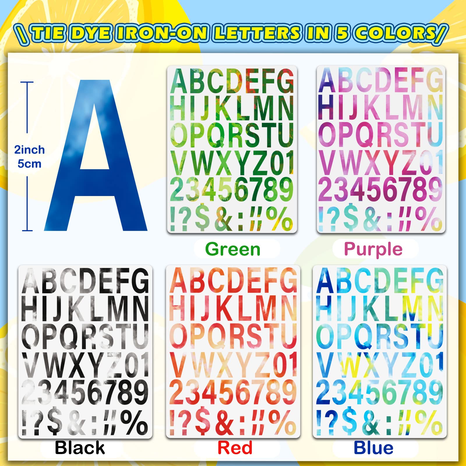 Mua 2 Inch Iron on Letters and Numbers Rainbow HTV Vinyl Tie Dye Heat ...