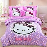 Amazon.com: Hello Kitty Girls Twin/Full Comforter & Full Sheet Set (4 ...