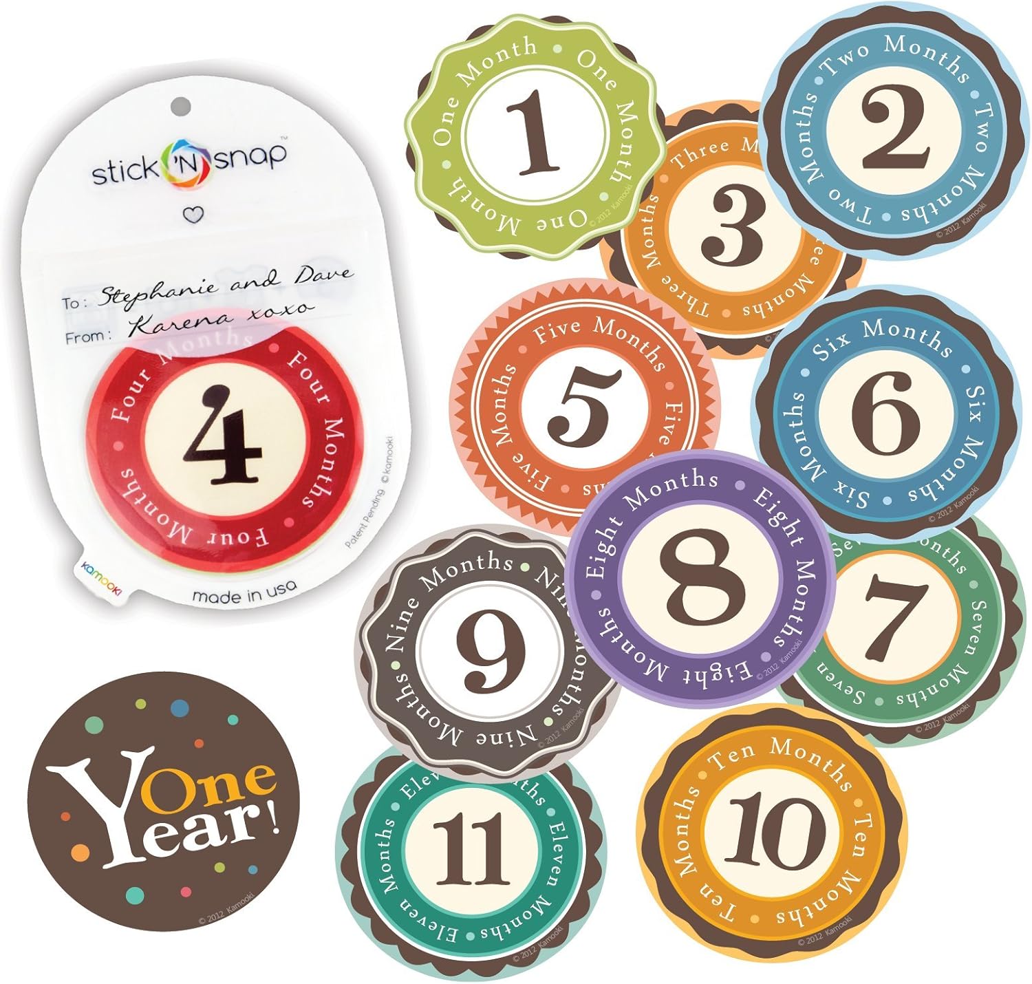 Amazon.com: Baby Steps Book Original Stick'Nsnap(TM) 12 Unisex Happy ...