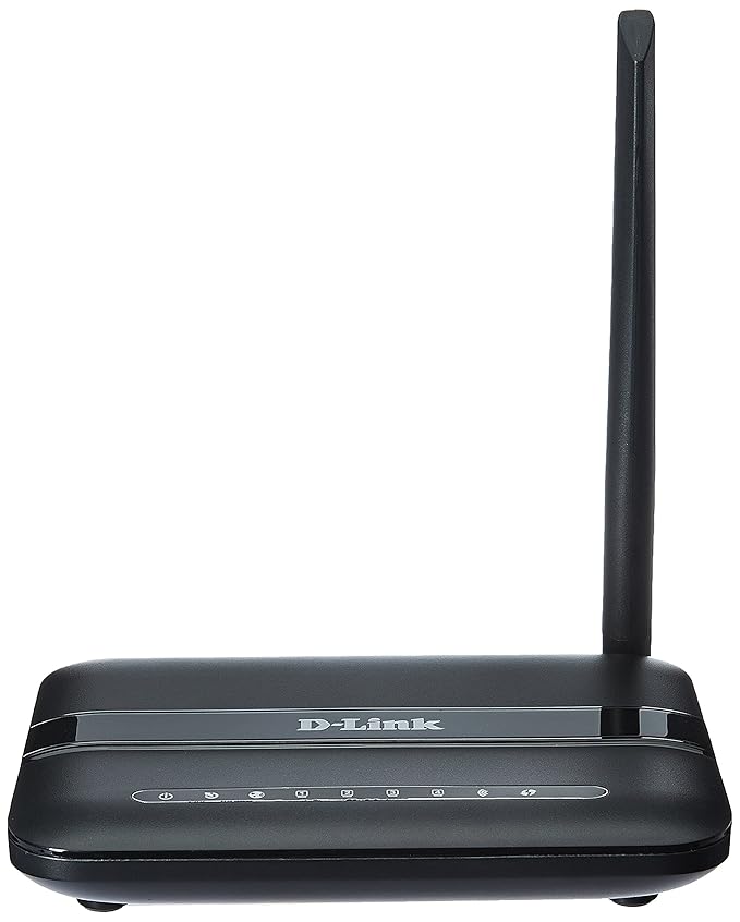 D-Link DSL-2730U Wireless-N 150 ADSL2+ 4-Port Router (Black), Works ...