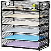 Amazon.com: Delifox 2 Pack 8-Tier Paper Letter Tray Organizer for Desk ...