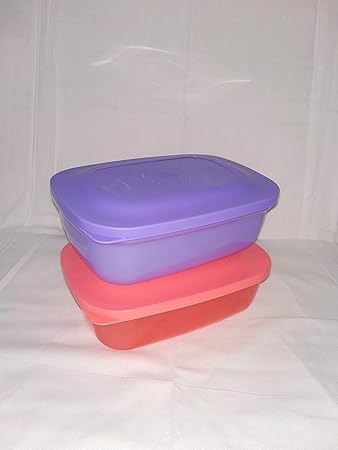 Buy Tupperware Rectangular Boxes Set of 2 for Lunch, Snacks, Cookies ...
